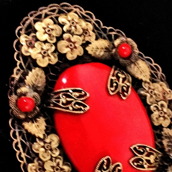 Vintage | Jewelry | Vintage Max Neiger Art Deco Czech Glass Brooch ...